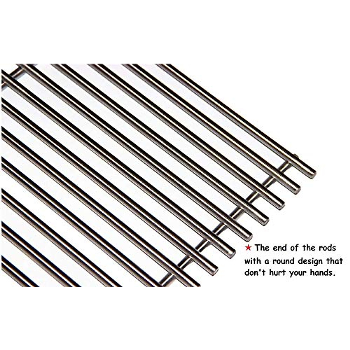 LS'BABQ Stainless Steel Cooking Grid Replacement for Weber Spirit 300 Series, Genesis Silver B/C, Gold B/C, Genesis 1000-3500,Genesis Platinum B & C,Set of 2