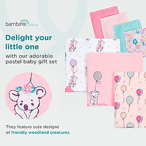 Baby Girl Newborn Essentials Must Haves 12pcs Light Pink Baby Shower Gifts-Receiving Blankets and Baby Bath Essentials Newborn Kit, Newborn Bath Essentials-Machine and Dryer Safe by BAMBINO CREATIONS