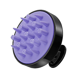 HEETA Hair Scalp Massager Brush, Updated Hair Shampoo Brush, Wet & Dry Scalp Exfoliator with Soft Silicone Bristles, Head Massager Washing Hair Care Tool for Women Men Kid for All Hair Types (Black)