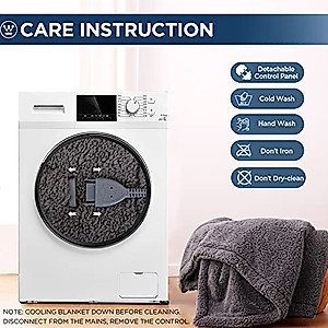 Westinghouse Electric Blanket Twin Size, Soft Plush Sherpa Heated Blanket with 10 Heating Levels & 1-12 Hours Auto-Off, Machine Washable, 62x84 inches, Darkgrey