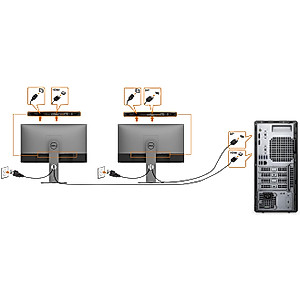 Dell P2422H 24" 16:9 IPS Computer Monitor Screen with Display Port Cable and USB 3.0 Upstream Cable - New Model