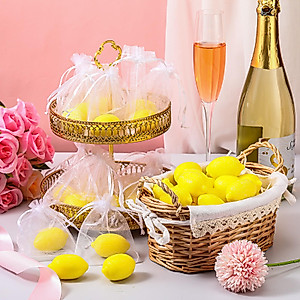 Dansib 30 Pcs Lemon Soap Party Favors Lemon Bridal Shower Favors Lemon Baby Shower Decorations Main Squeeze Themed Lemon Party Gift Lemon Shape Scented Botanical Soap for Wedding