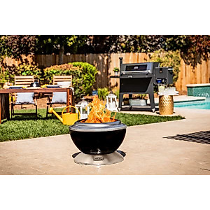 Cuisinart 24” Cleanburn Smokeless Fire Pit with Removable Base for Ash, Portable Outdoor Wood Burning Fireplace, Smoke Free Stainless Steel Outdoor Heater, Enhanced Airflow and Easy Cleanup