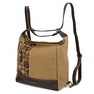 CHALA Retro Convertible Purse - Metal Feather - Olive