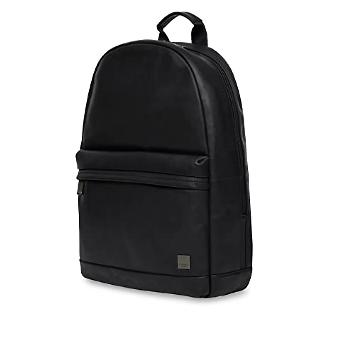 KNOMO Albion Leather Backpack 16" Laptop Computer Shoulder Bag for Business, Work & Travel,Black