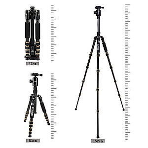 ZOMEI Z669C Carbon Fiber Portable Tripod with Ball Head Compact Travel for Canon,Sony, Nikon, Samsung, Panasonic, Olympus, Kodak, Fuji, Cameras and Video Camera