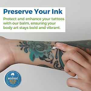 Waxhead After Sun Lotion Sunburn Relief, Miracle Tattoo Balm, Salve for Dry Cracked Hands, Healing Salve Sun Burn Healing Cream Aftersun Sunburn Cream for Eczema with Hemp Seed Oil + Shea Butter (2oz)