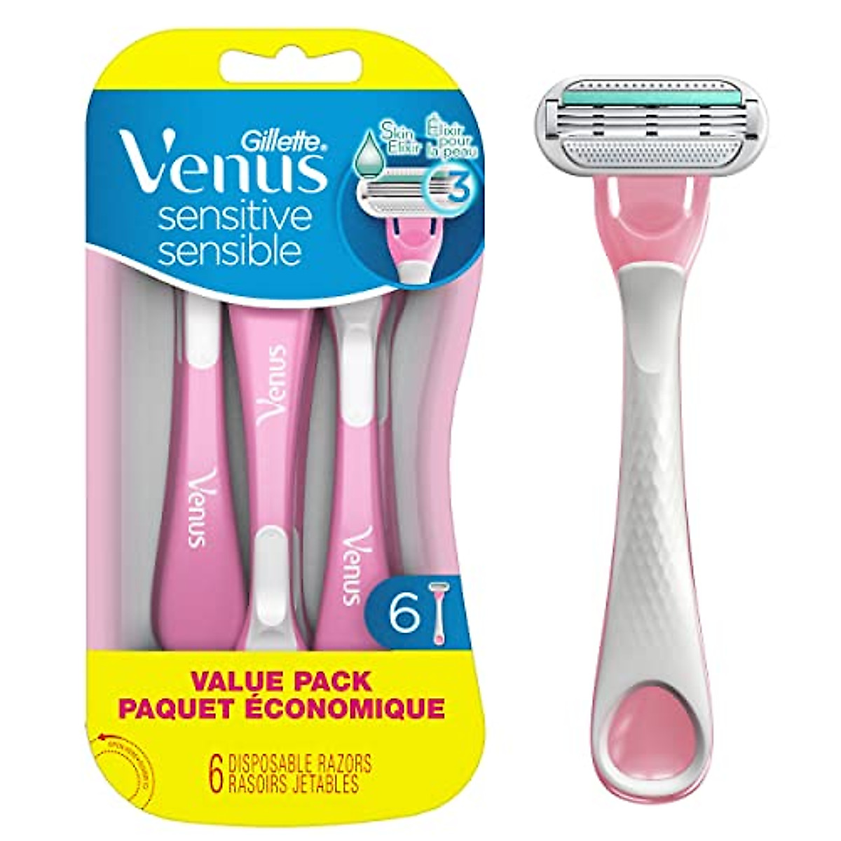 Gillette Venus Sensitive Women's Disposable Razors - 6 Pack