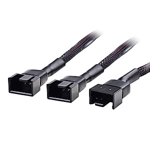 Cable Matters 2-Pack 3 Computer Case Fan Splitter Cable with SATA Power - 16 Inches