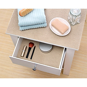 Con-Tact Brand Grip-N-Stick Durable Self-Adhesive Non-Slip Shelf and Drawer Liner, 18" x 4', Taupe, 6 Rolls