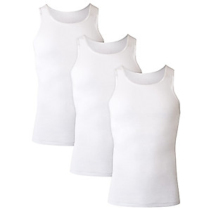 Hanes mens Comfortsoft Moisture Wicking Tagless Tank Undershirts - Multipacks undershirts, White 3-pack, XX-Large US