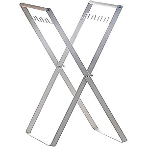 Kuinayouyi X-Type Folding Trash Stand Can Metal Trash Bag Box Holder Garbage Bag Rack Home Kitchen Storage RacksTowel Rag Dry Shelf
