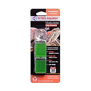 DrTim's Aquatics Freshwater Waste-Away Time Release Leave-in Gel – Natural Cleaner for Turtle Aquariums - Solution Dissolving & Cleaning Organic Sludge Waste Small 2 Pack Treats 20 gal