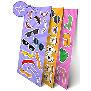 Izzy 'n' Dizzy Silly Dreidels - Includes 3 Dreidels Boards and Stickers - Hanukkah Arts and Crafts - Gifts and Games