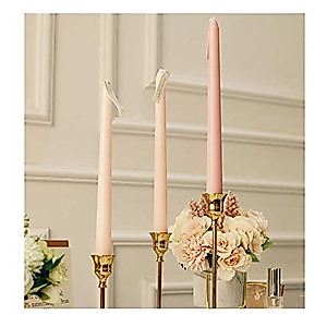 Scented 10 Inch Taper Candle Set of 4| Soy Wax Delightful Aroma | Beautiful Home Decor | Gift for Family and Friends (Pink)