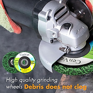 Cenven 10 Pack Strip Disc Stripping Wheel for Angle Grinder, Grinding Wheels Stripper Wheels for Removing Paint, Wood, Rust Welds, Oxides of Metal (4'' x 5/8'')