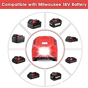 Alian for Milwaukee 18V Lithium Battery Inverter Generator,for Milwaukee USB Charger Adapter with LED Light,for Milwaukee Portable Power Source,for Milwaukee 150 Watt Power Inverter,18V DC to 120V AC