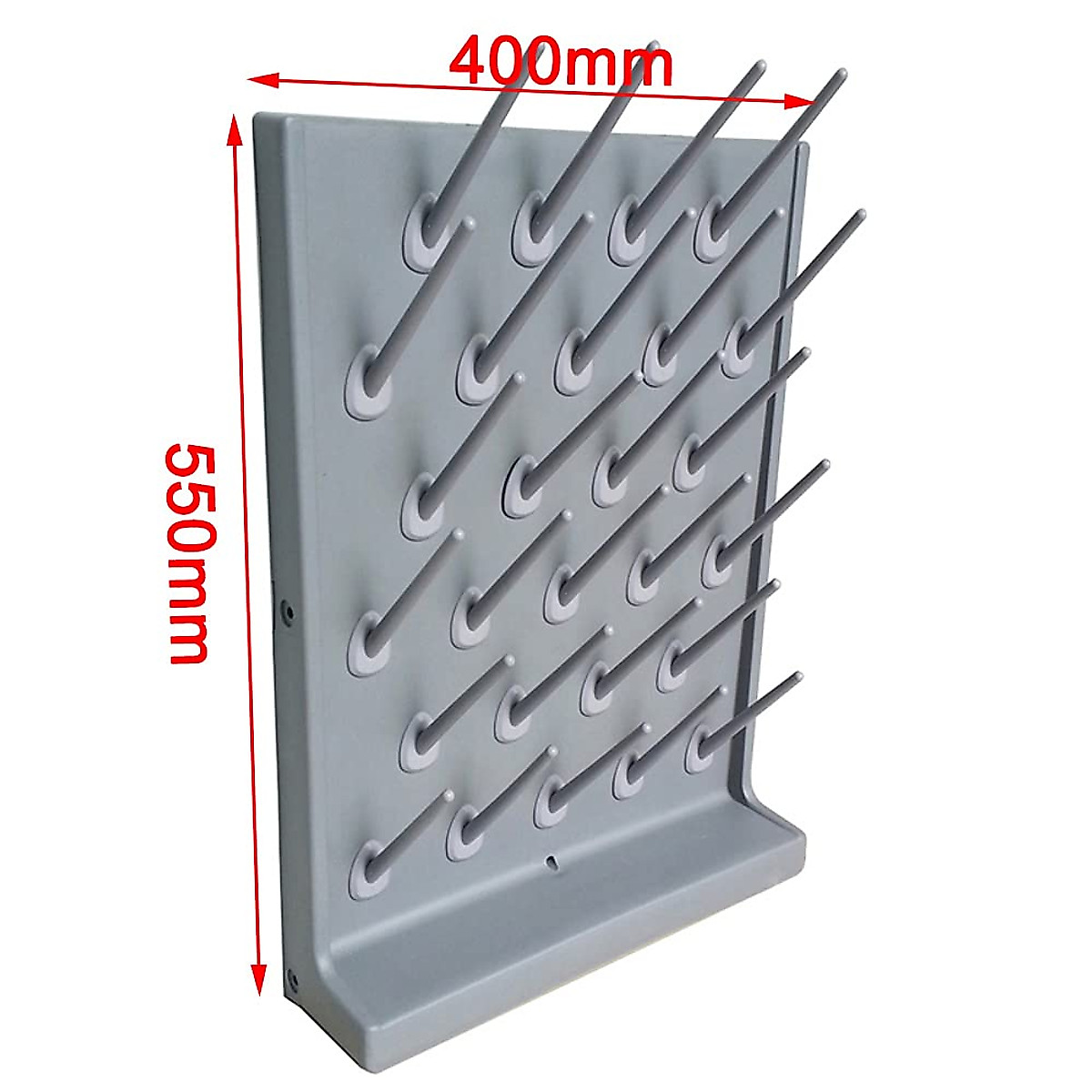 Gdrasuya10 27Pegs Drying Rack Wall Mount Drying Shelf Lab Glassware Drying Draining Rack Cleaning Equipment for Laboratory School 2Pack