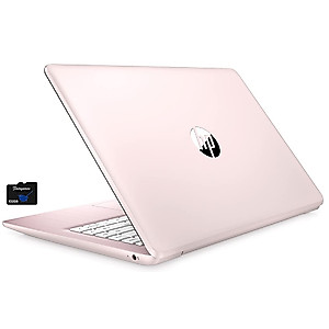 2021 HP Stream 14 inch Laptop, Intel Celeron N4020 Processor, 4GB RAM, 64GB eMMC, WiFi, Bluetooth, Webcam, HDMI, Windows 10 S with Office 365 for 1 Year + Fairywren Card (Rose Pink)