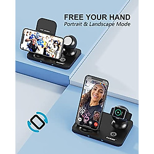 Wireless Charging Station, 3 in 1 Wireless Charger, 18W Fast Charger Stand for iPhone 13/12/11/Pro/Max/XR/XS/X, Apple Watch 7/6/SE/5/4/3/2/1, AirPods Pro/3/2, Adapter and Cable Included