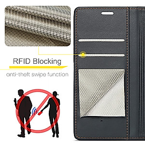 FLIPALM for Samsung Galaxy S20 6.2"(Non S20+/S20 Utra) Wallet Case with RFID Blocking Credit Card Holder, PU Leather Flip Kickstand Shockproof Cover Women Men for Samsung S20 Phone case (Black)