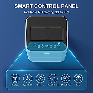 Lienuis 25 Pints Dehumidifiers for Home and Basements, Large Room, Bedroom, Bathroom, 2000 Sq. Ft. Dehumidifier with Drain Hose and Water Tank, Auto or Manual Drainage, 12H Timer, Auto Defrost, Child Lock