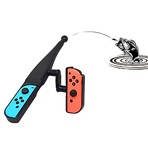 Awaqi Fishing Rod for Nintendo Switch- Fishing Game Accessories Compatible with Legendary Fishing Fishing Game Kit for Switch Controller