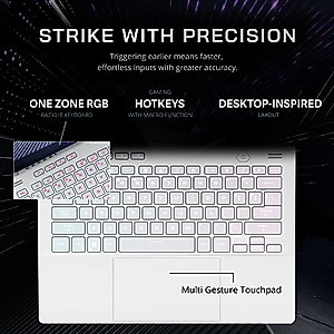 ASUS 2022 ROG Zephyrus 14" WQXGA 120Hz Gaming Laptop, AMD Ryzen-9 6900HS, 16GB DDR5 RAM, 1TB PCIe SSD, RGB Backlit Keyboard, AMD Radeon RX 6700S, Win 11, White, 32GB SnowBell USB Card