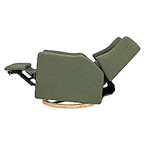 Babyletto Kiwi Glider Recliner w/Electronic Control and USB | in Olive Boucle w/Light Wood Base, Greenguard Gold Certified