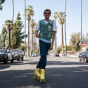 C SEVEN C7skates Cute Roller Skates for Girls and Adults (Lemonpop, Women's 7 / Youth 6 / Men's 6)