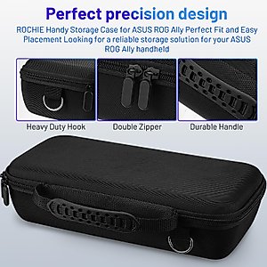 ROCHIE for ASUS ROG Ally Handheld Storage Case - EVA Drop-Proof and Scratch-Resistant Portable Box Carrying for Portable Hard Shell Gaming Carry ASUS Allys Gamings