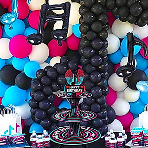 GLURUITE Tik Music Cupcake Stand 3-Tier Musical Birthday party decorations, Tok Musical Cupcake Tower for Music Themed Party Supplies Favors