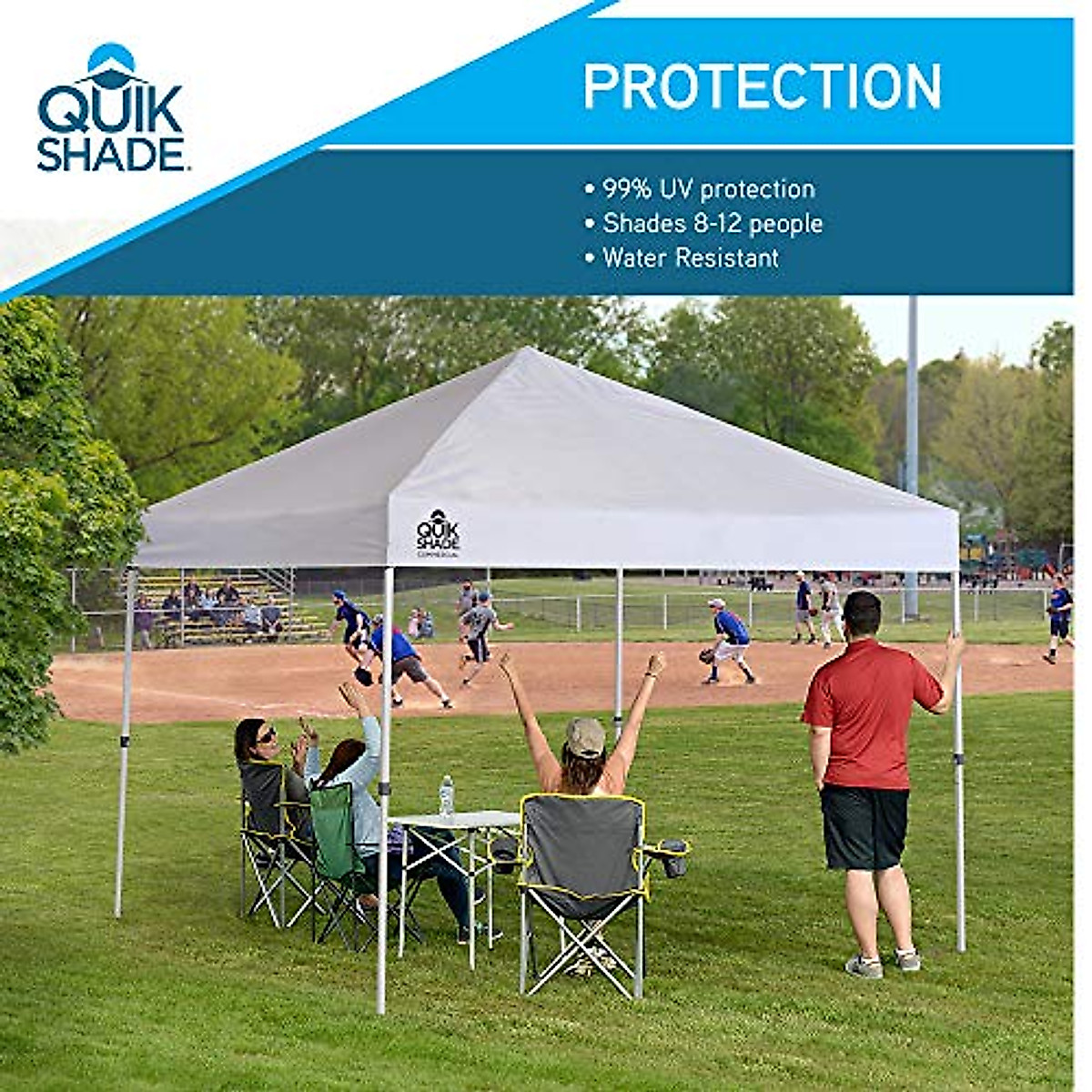 Quik Shade Commercial 10 x 10 ft. Straight Leg Canopy, White