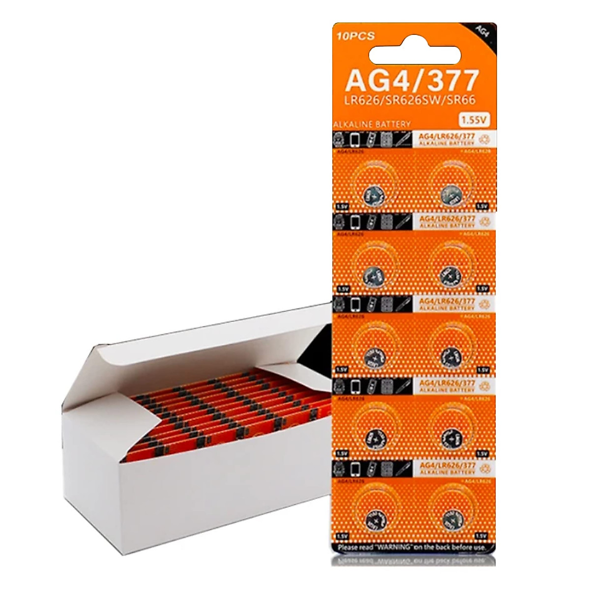 Cotchear 20 pcs AG4 Alkaline Batteries 1.5V GA4 LR626 SR66 377A Coin Button Cell Watch Battery