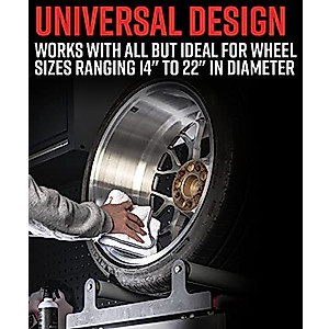 Adam's Rolling Wheel Detailing Stand - Wheel & Tire Car Detailing Roller for Wheel Cleaning, Ceramic Coating, Applying Tire Shine & Car Wheel Wash | Garage Accessory for Detailers