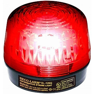 Seco-Larm SL-126Q/R Red Strobe Light (Set of 2); For 6- to 12-Volt use; For Iinformative" General Signaling Requirements; Incorrect Polarity Cannot Damage Circuit or Draw Current