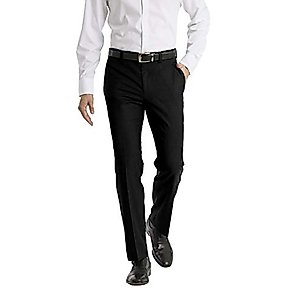 Calvin Klein Men Modern Fit Dress Pant, Black, 34W x 32L