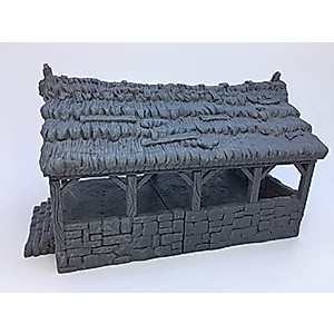 HERO Creations Lumber Mill RPG - Dungeons and Dragons - DND - Pathfinder - Diorama - Figurine Miniature (Gray/Unpainted)