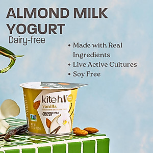 Kite Hill Vanilla Almond Milk Yogurt, 5.3 Ounces, Dairy Free
