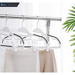 30pcs Plastic Hanger Clips,Kids Baby Clothes Clips, Multi-Purpose Clip,Strong Finger Pants Hangers on Hanger (White)