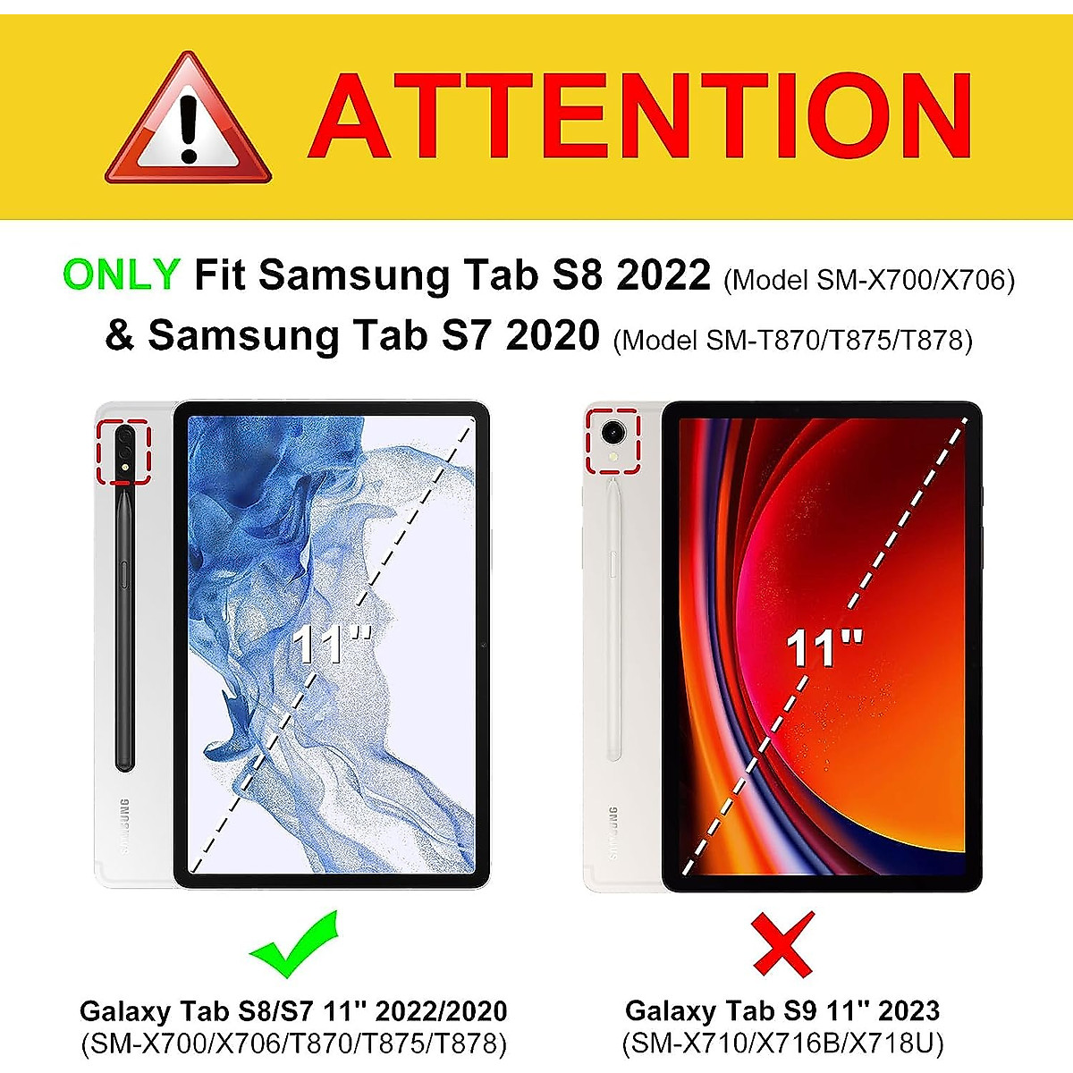 Case for Samsung Galaxy Tab S8 2022/Tab S7 2020 11 Inch (Model SM-X700/X706/T870/T875/T878)，Slim Fit Foldable Standing Cover Case with Auto Sleep/Wake，African American Woman