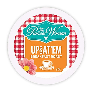 The Pioneer Woman Breakfast Blend Coffee Pods, Up & At 'Em, Medium Roast Coffee, Single Serve Coffee Pods for Keurig K Cups Machines, 24 Count