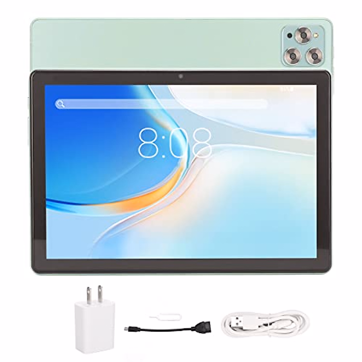 FOTABPYTI Gaming Tablet, 5MP 13MP Camera 10in Tablet Green for Travel (Green)