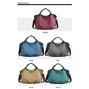 Eamom Extra Large Crossbody bags for Women Handbag Hobo Bag Canvas Purse Women's Clutch Handbags Shoulder Purse (Deep khaki)