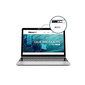 XtremPro Webcam Cover Privacy Shield for Computer, Mac, MacBook Pro, iMac, Laptop, Surfcase Pro, Phone, 0.03 in Ultra Thin Camera Blocker Privacy Shield - Black/Silver (Black)