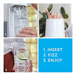 SodaStream Fountain Jet Sparkling Water Maker, Bundle with bubly drops, Black