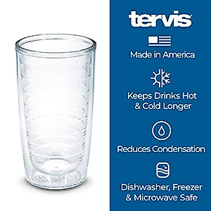 Tervis Boston University Terriers All Over Insulated Tumbler with Wrap and Red Lid, 1 Count (Pack of 1), Clear