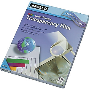 Apollo Laser OHP Transparency Film, 8 1/2" x 11", Box Of 50