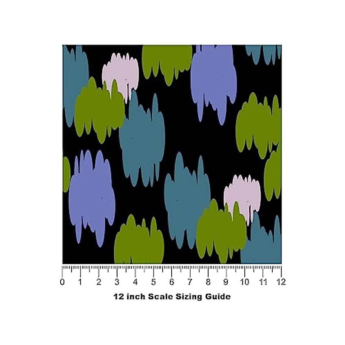 Rwraps Blue Abstract Allay Pain Gloss Vinyl Film Wrap 59in x 6in W/Application Card Vinyl Vehicle Car Film Sheet Roll