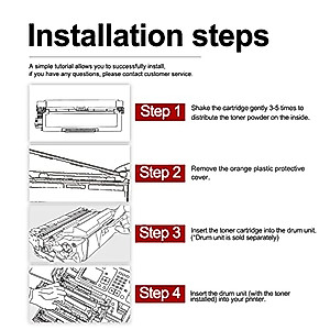 4-Pack (2Toner+2Drum) TN630 DR630 Compatible TN-630 Toner Cartridge and DR-630 Drum Unit Replacement for Brother HL-L2300D L2305W MFC-L2680W DCP-L2520DW L2540DW Printer Sold by Feromyink